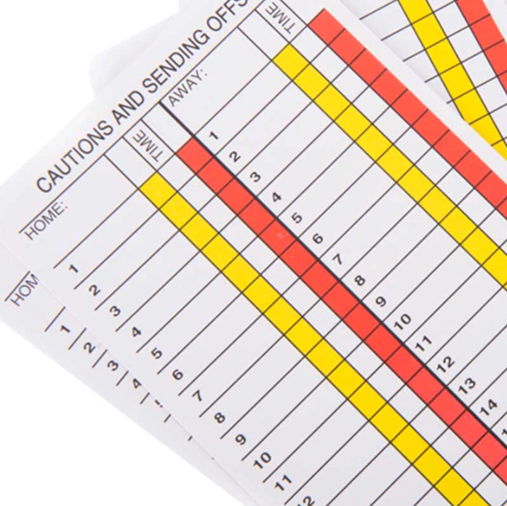 Laminated Referee Score Card - Set of 3 – Soccer World