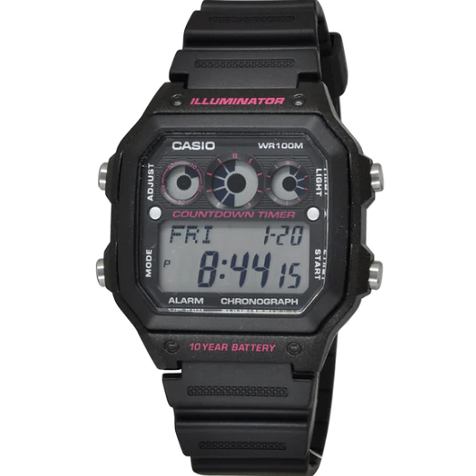 Casio Illuminator - Black Digital Watch – Soccer World